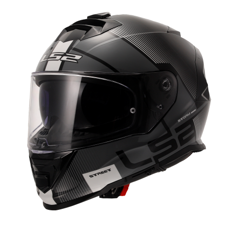 LS2 FF800 Storm II Epic Black White Gloss (D Ring) Helmet – LazyAssBikers