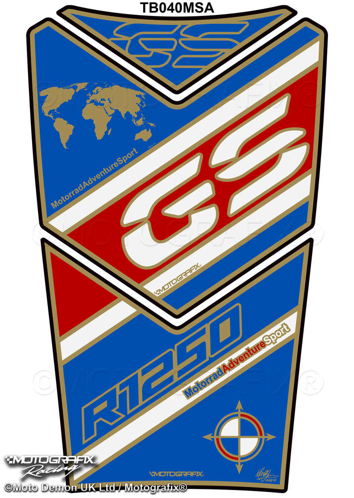 Motografix BMW R1250GS Adventure 2019 Motorcycle Tank Pad Protector (T ...